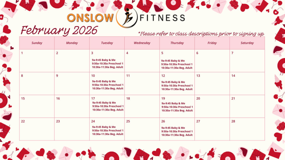 Swim Class Schedule | Onslow Fitness in Jacksonville
